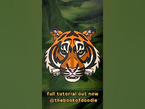 How To Draw the endangered SUMATRAN TIGER 🐯 in 1 minute #endangered # ...