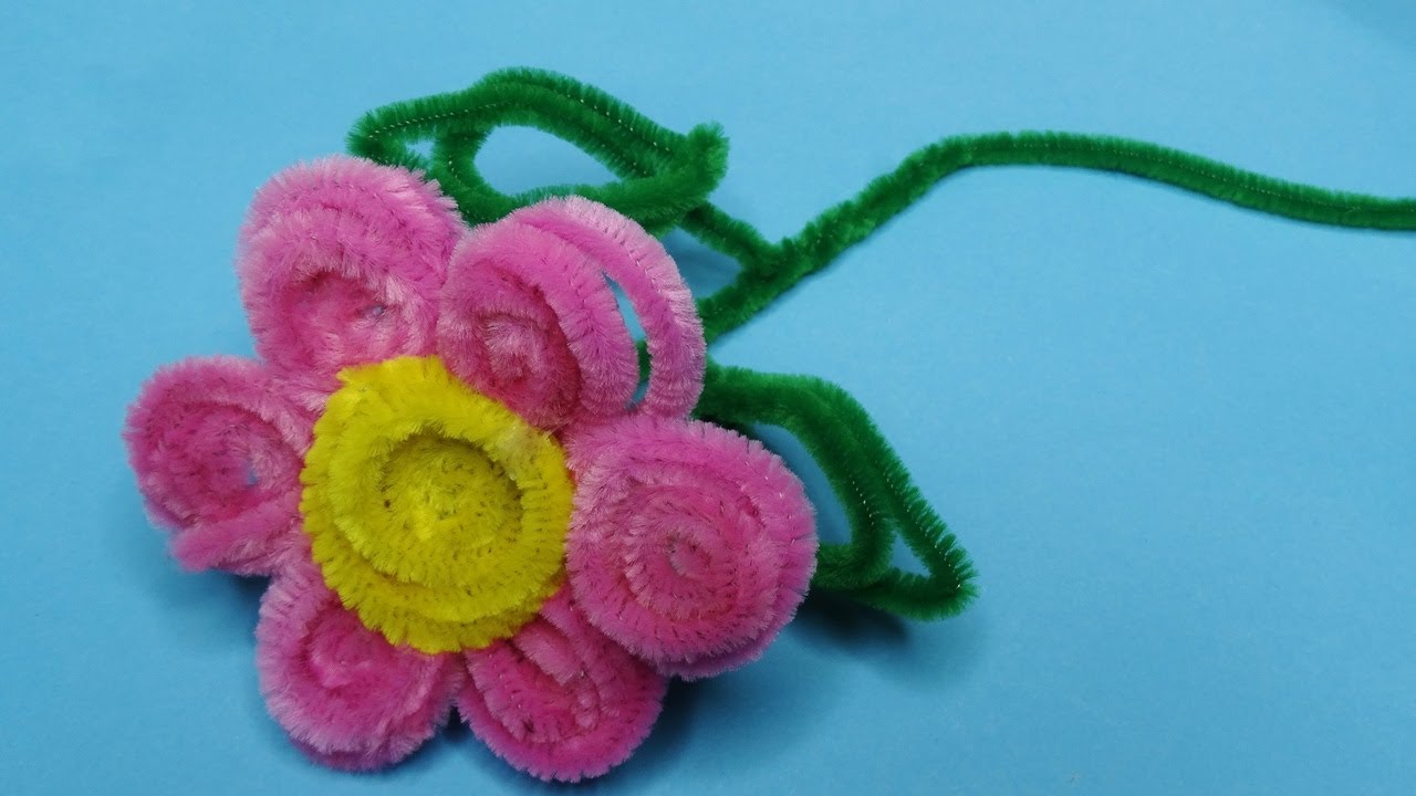 DIY | How to Make a Cute Pipe Cleaner Flower | Easy Spring Decoration ...
