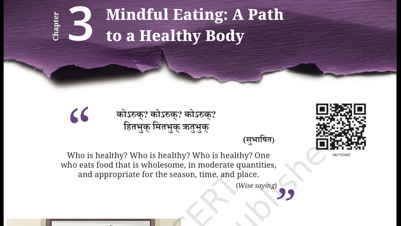 Mindful eating:A path to a healthy body/part 1 class 6/science new book ...