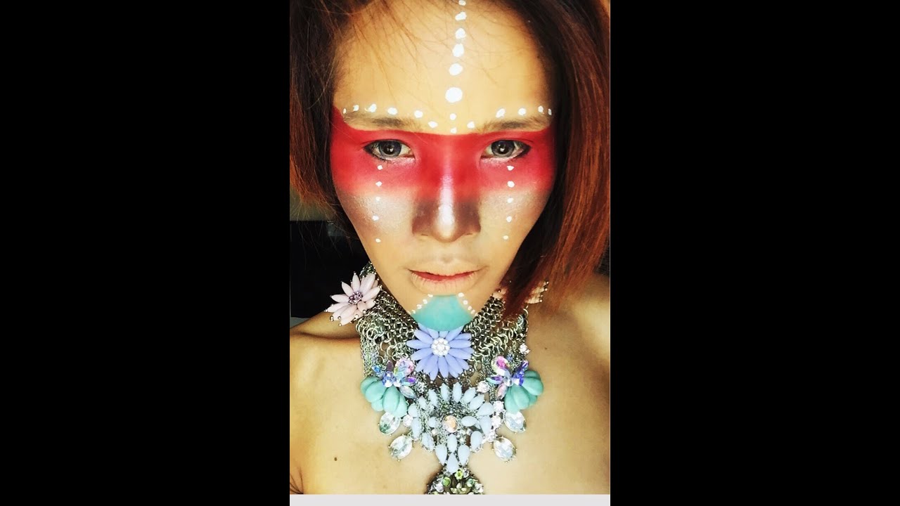 How to make up tribal look - YouTube