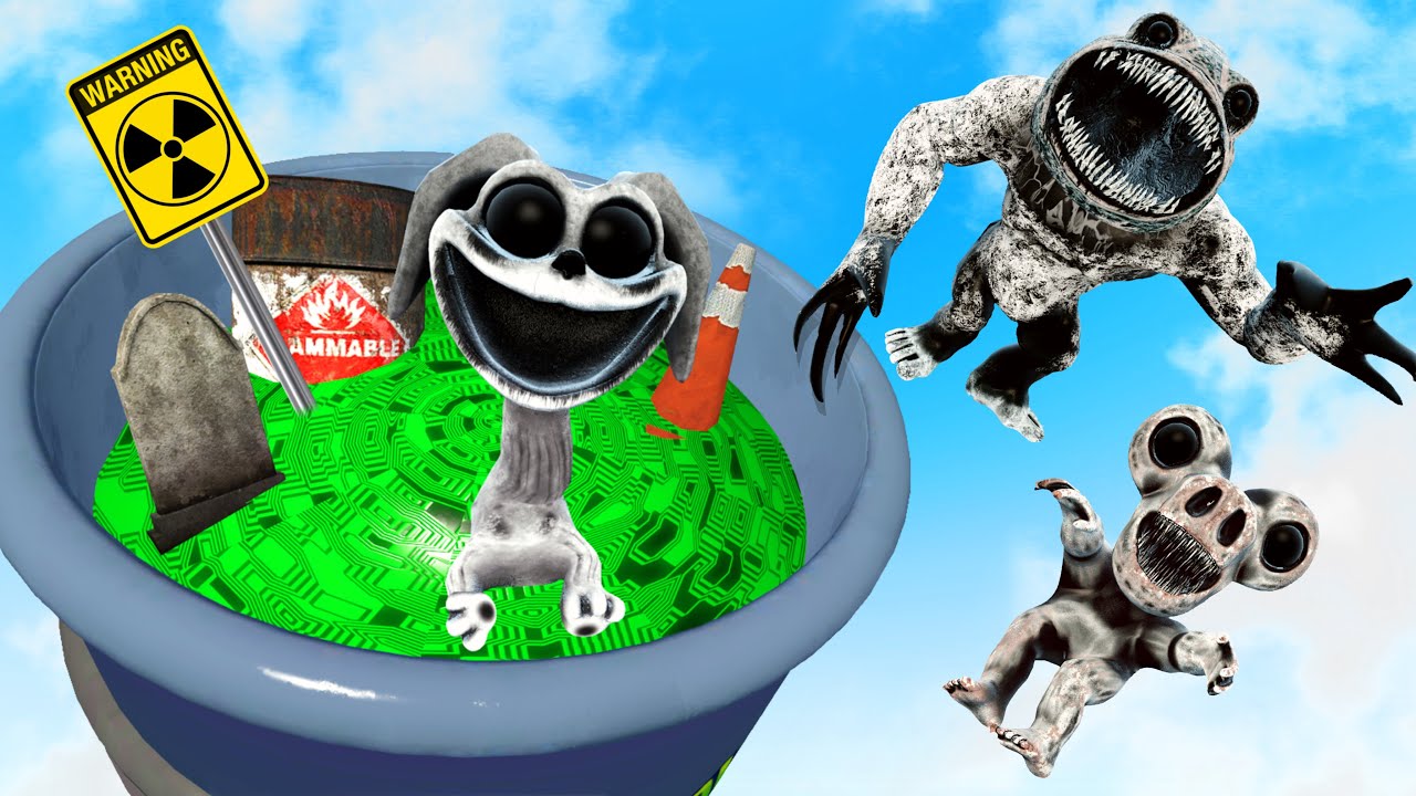 ALL NEW ZOONOMALY MONSTERS VS TOXIC WASTE BUCKET [GMOD] - YouTube