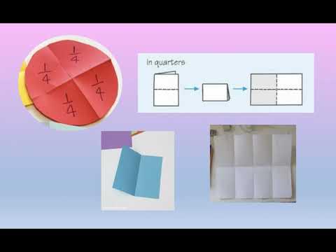 Paper Folding- Fractions - YouTube