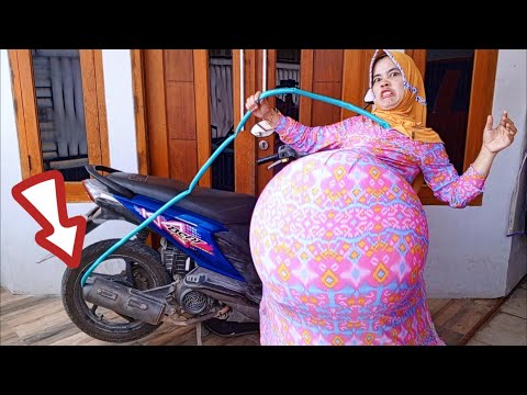 keren ....!!! : Knalpot : Ajaib : Bisa : tiup : Balon : Dalam : Baju : Mama : perutnya : Buncit