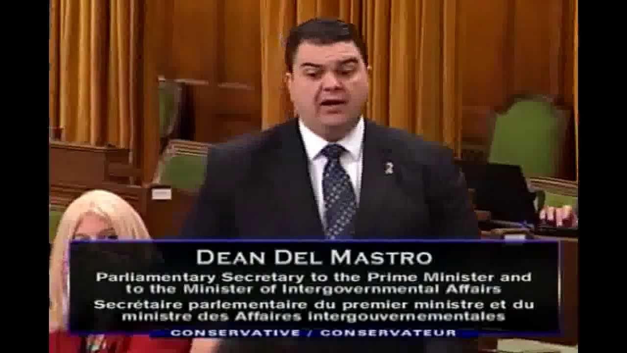 Dean Del Mastro in Question Period March 9th 2012 pt2 - YouTube