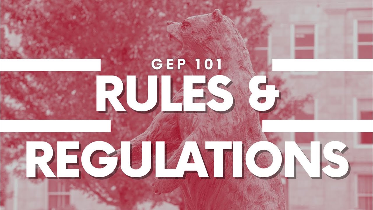 GEP 101: Rules and Regulations - YouTube