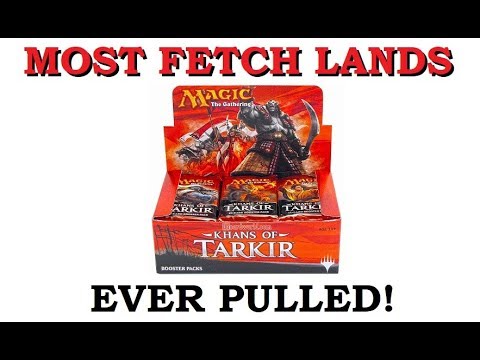 MTG Khans of Tarkir Booster Box - Most Fetch Lands Ever Recorded! - YouTube