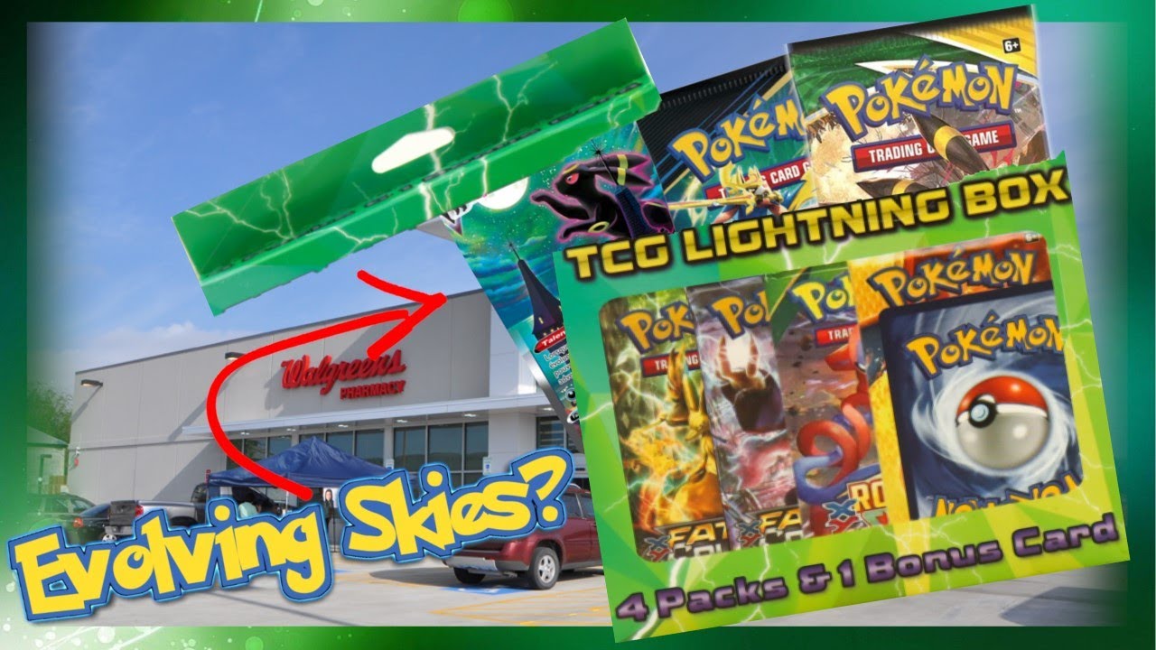 Evolving Skies Packs in Walgreens?! Opening a mystery Pokemon TCG ...