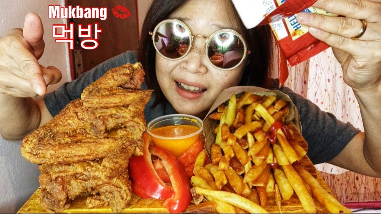 EXTRA CRUNCHY‼️FRIED CHICKEN MUKBANG | FRENCH FRIES ASMR 먹방 EATING SHOW ...
