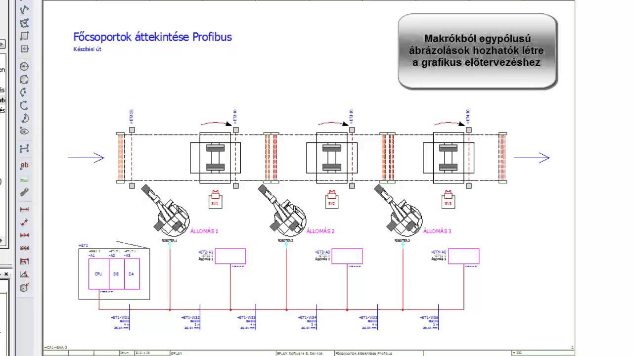Egyvonalas kapcsolási rajzok az EPLAN Electric P8-ban - YouTube