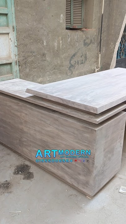 مكتب مدير خشب طبيعي قشرة جوز ترك مقاس 190 سم من ارت مودرن - YouTube