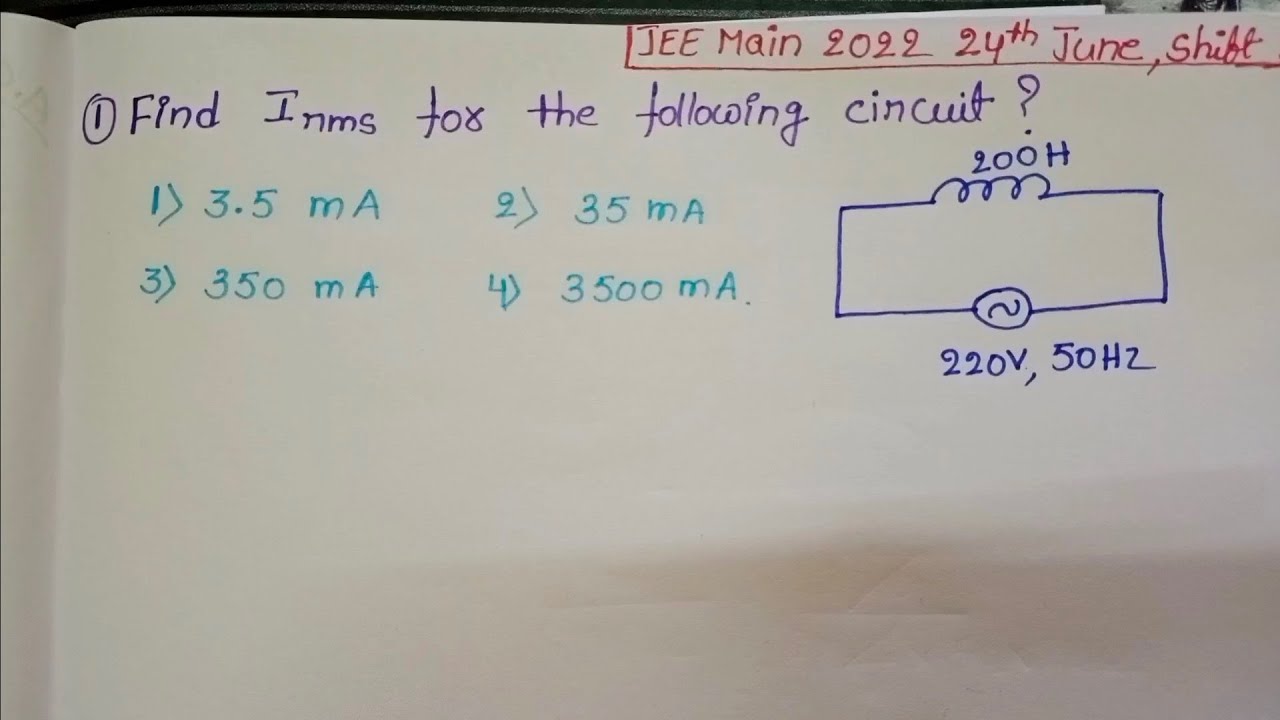 find I rms for the following circuit? - YouTube