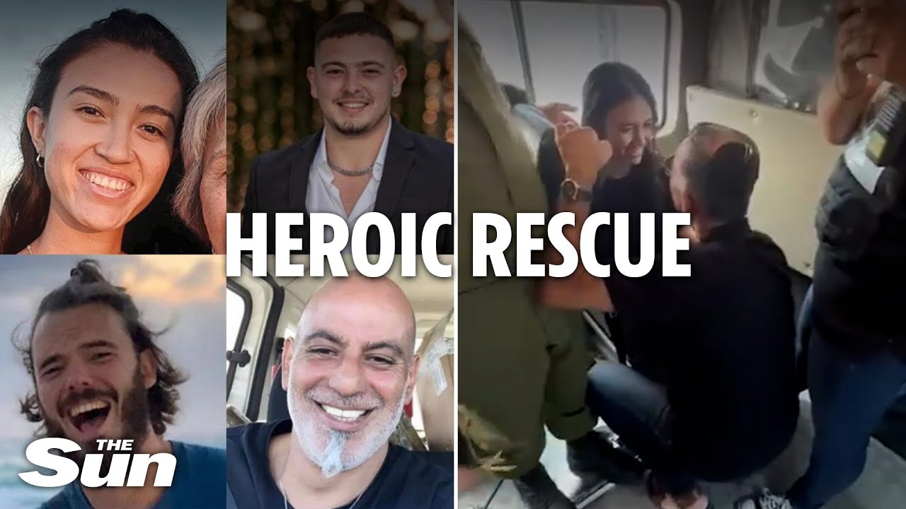 Watch live as Israel rescues four October 7 hostages snatched from a ...