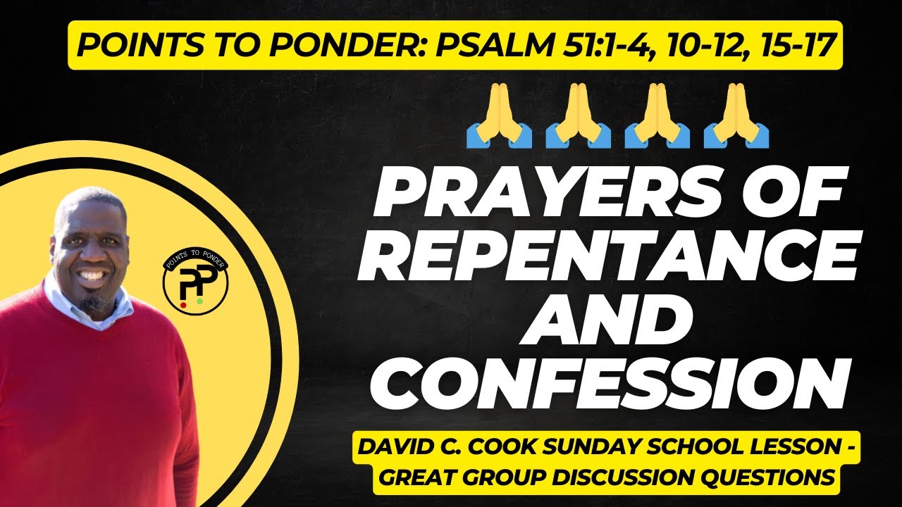 October 6, 2024 - Sunday School Lesson - Points to Ponder: Prayers of ...