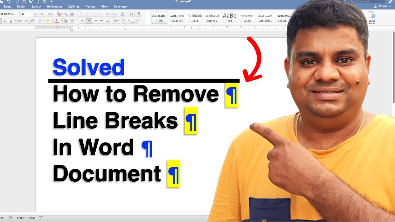 How To Remove Line Breaks in Word - YouTube