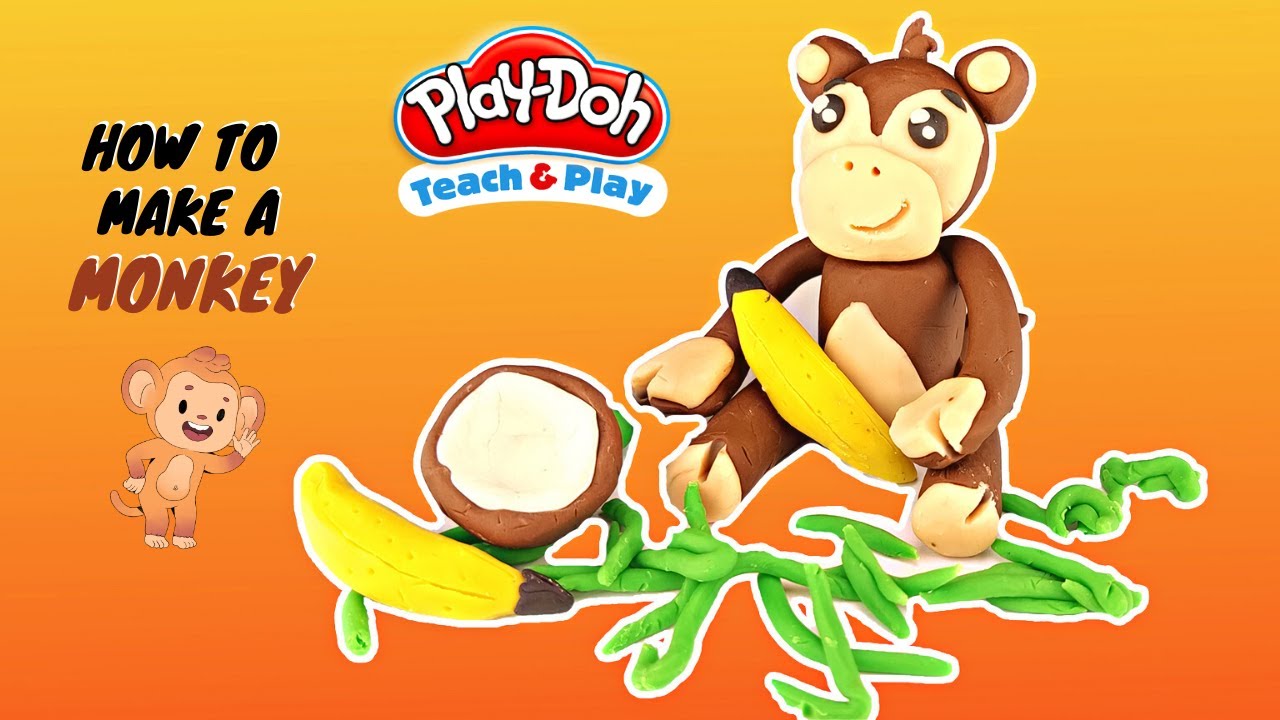 HOW TO MAKE A CUTE MONKEY🙈 PLAY DOH - EASY PLAYDOUGH IDEA - YouTube