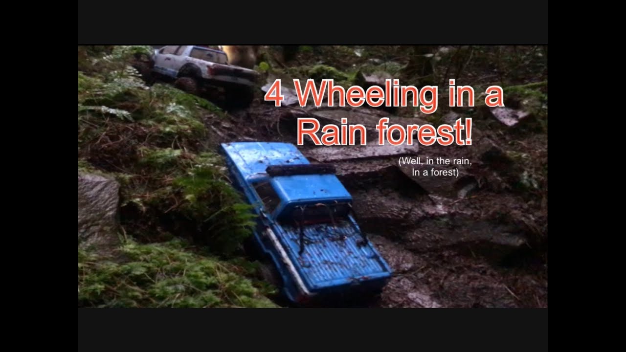 4 Wheeling in a rain forest, rc crawler or submarine? - YouTube