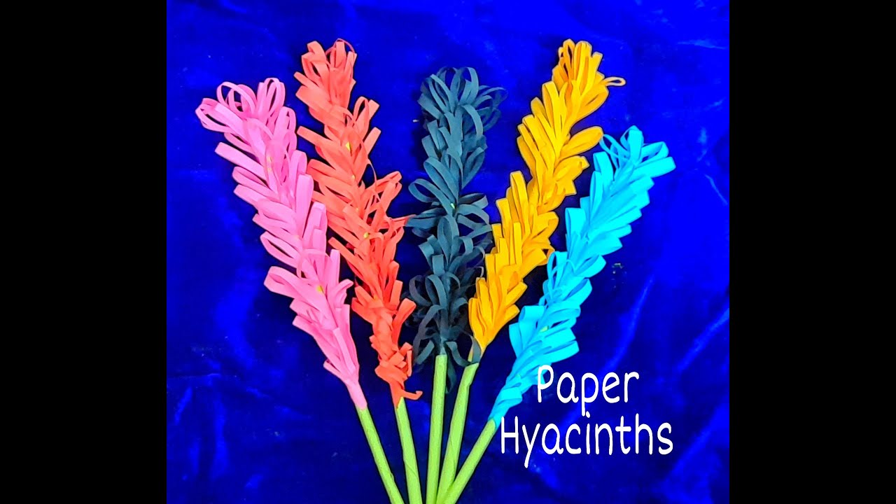 How to make paper Hyacinths🌷🌷 - YouTube
