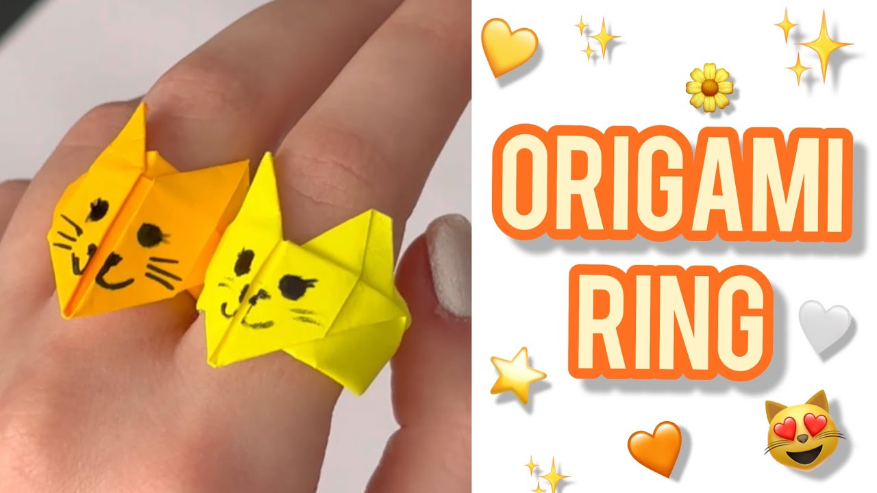 Paper Rings | Origami Ring Tutorial | How to make a paper ring 💛 - YouTube