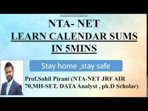 LEARN CALENDAR SUMS IN 5 MINS - YouTube