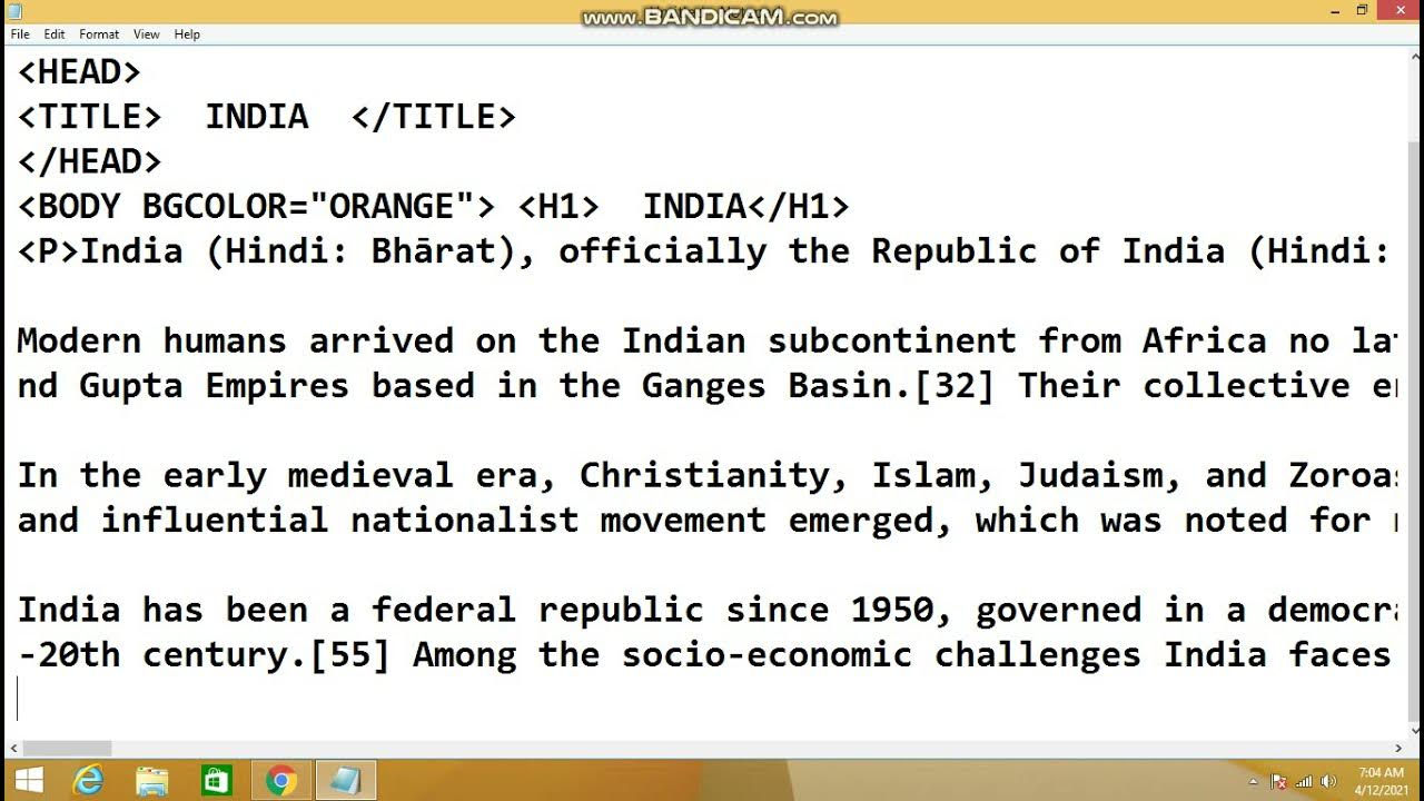 HTML PROJECT ON INDIA CLASS 10 CBSE - YouTube