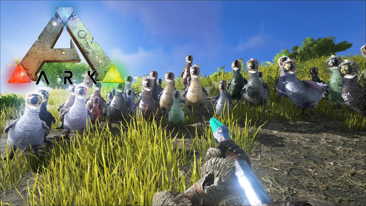 ARK Survival Evolved : Dodos/Dodus vs Gigantopithecus (gorille) ! - YouTube