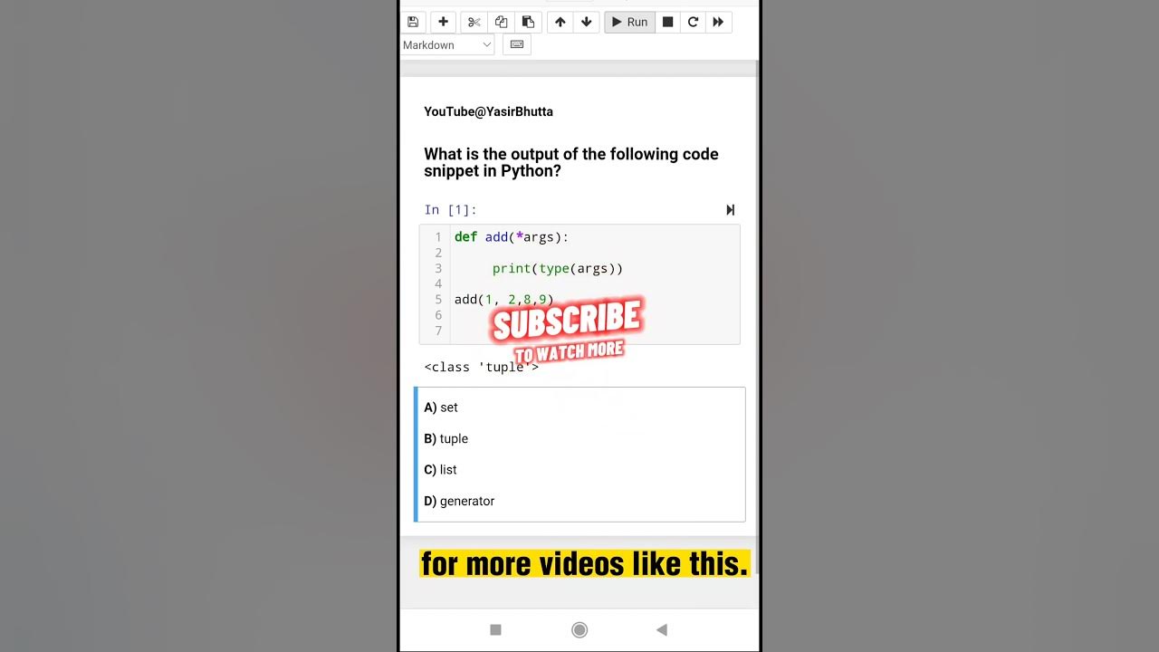 Python Quiz 14: *args Quiz | Can You Guess the Output of this Python Code? | Python For ...