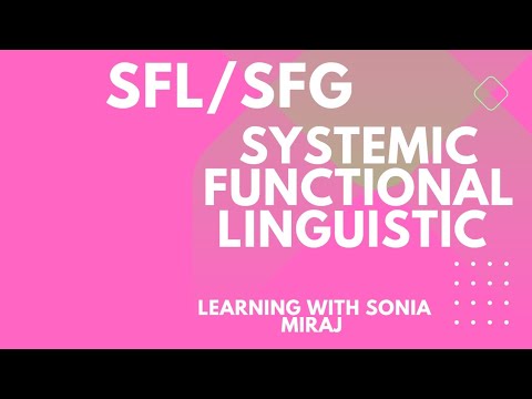 Systemic Functional Linguistics (SFL /SGL ) Notes and Explanation In ...