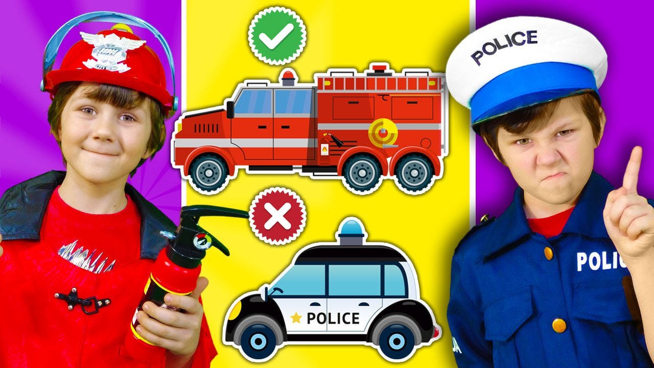Policeman, Mailman and Fireman Song | Rescue Team Song + More Kids ...