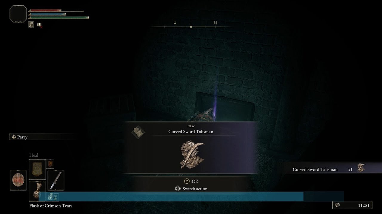 Elden Ring - Rusty Key And Curved Sword Talisman Location - YouTube