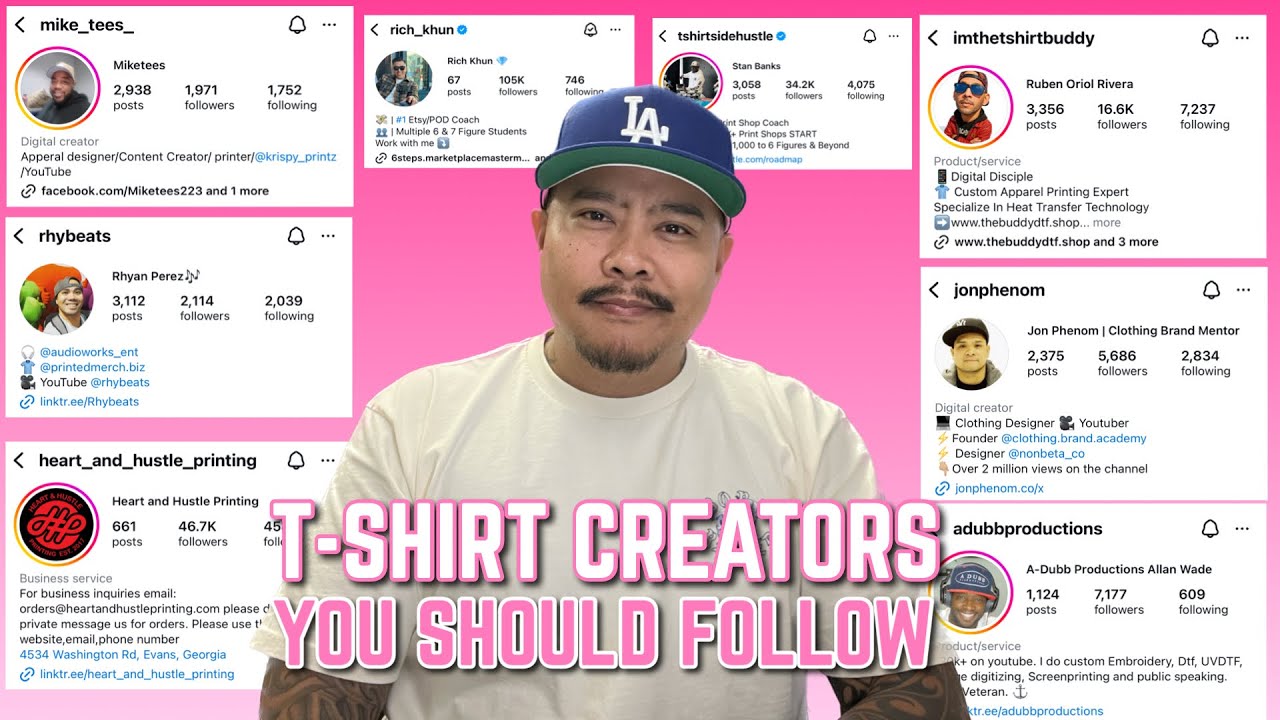 T-Shirt Content Creators You Should Watch - YouTube