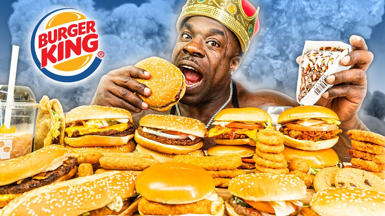 KALI MUSCLE AT BURGER KING EATING 1 OF EVERYTHING - YouTube