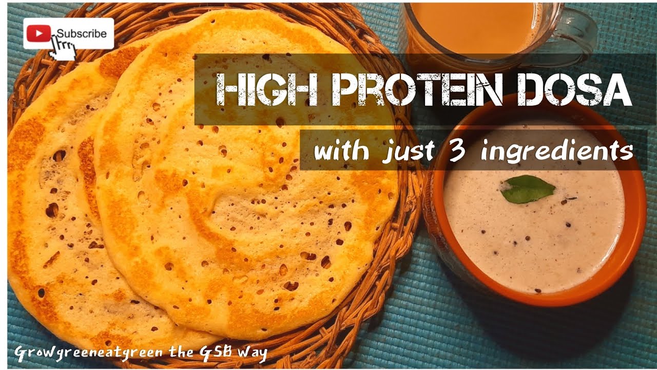 High protein dosa| Healthy breakfast recipe| No rice dosa recipe # ...