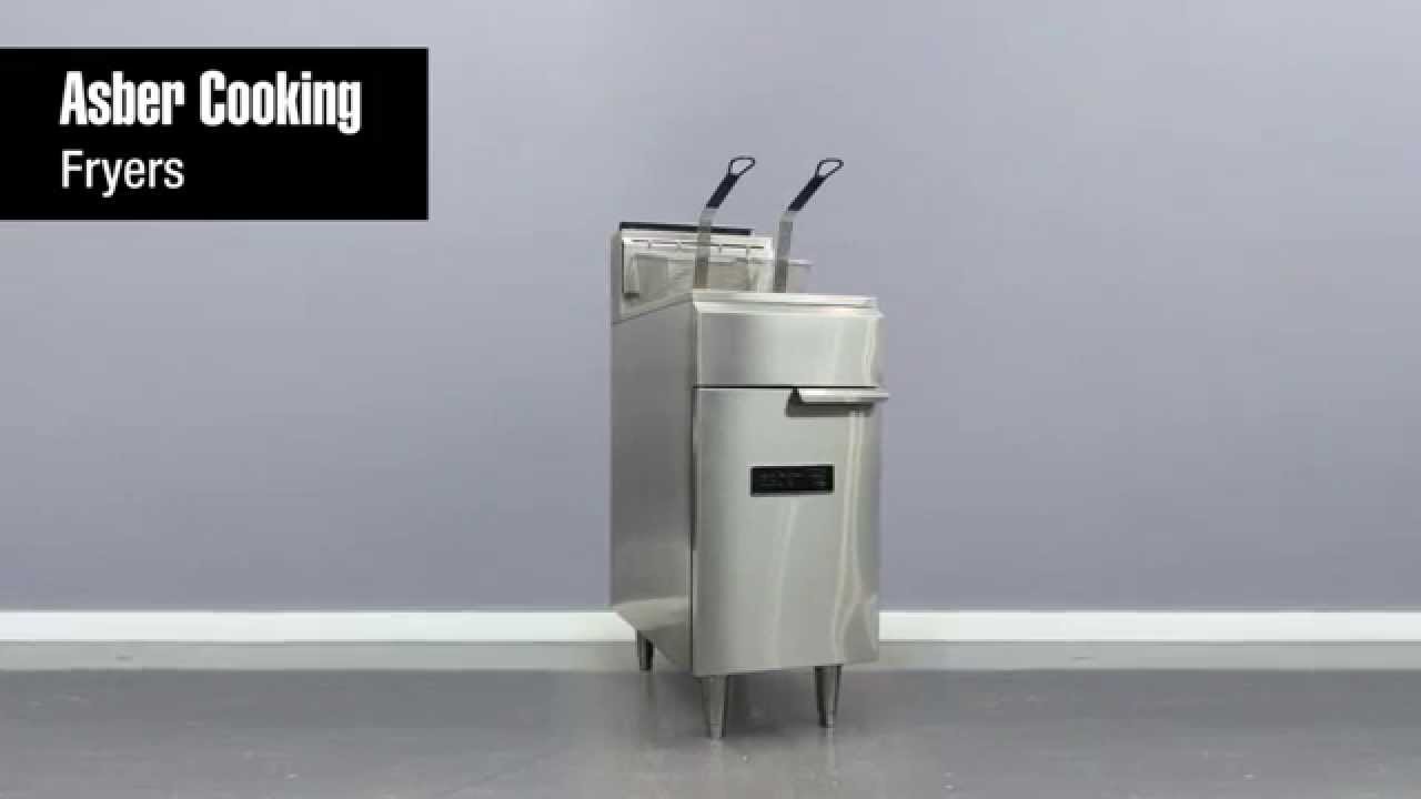 ASBER COOKING: Commercial Fryers, 45 & 50 lbs capacity - YouTube