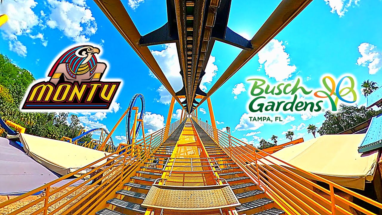 [4K] Montu - Roller Coaster | Front Row POV | Busch Gardens Tampa Bay ...