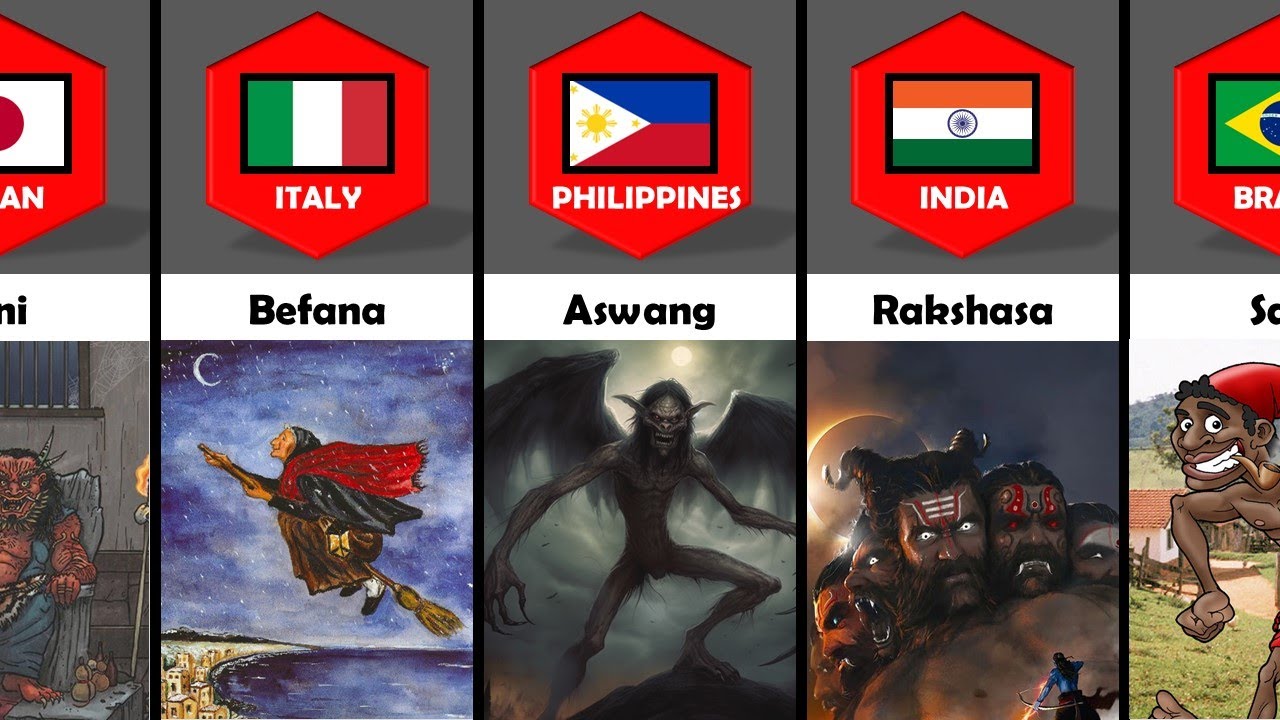 Scary Monsters and Mythical Creatures From Different Countries - YouTube