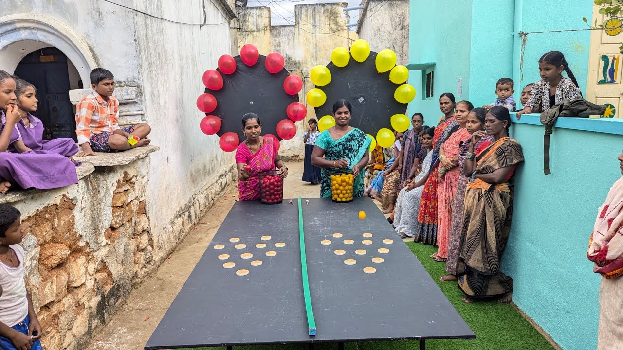 Stick ping pong balls to peanut butter challenge|| Village Avengers ...