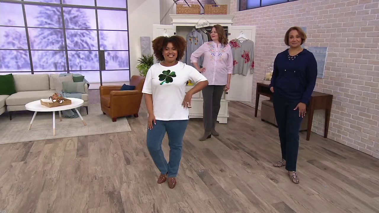 Quacker Factory DreamJeannes Pull-On Slim Leg Pants on QVC - YouTube