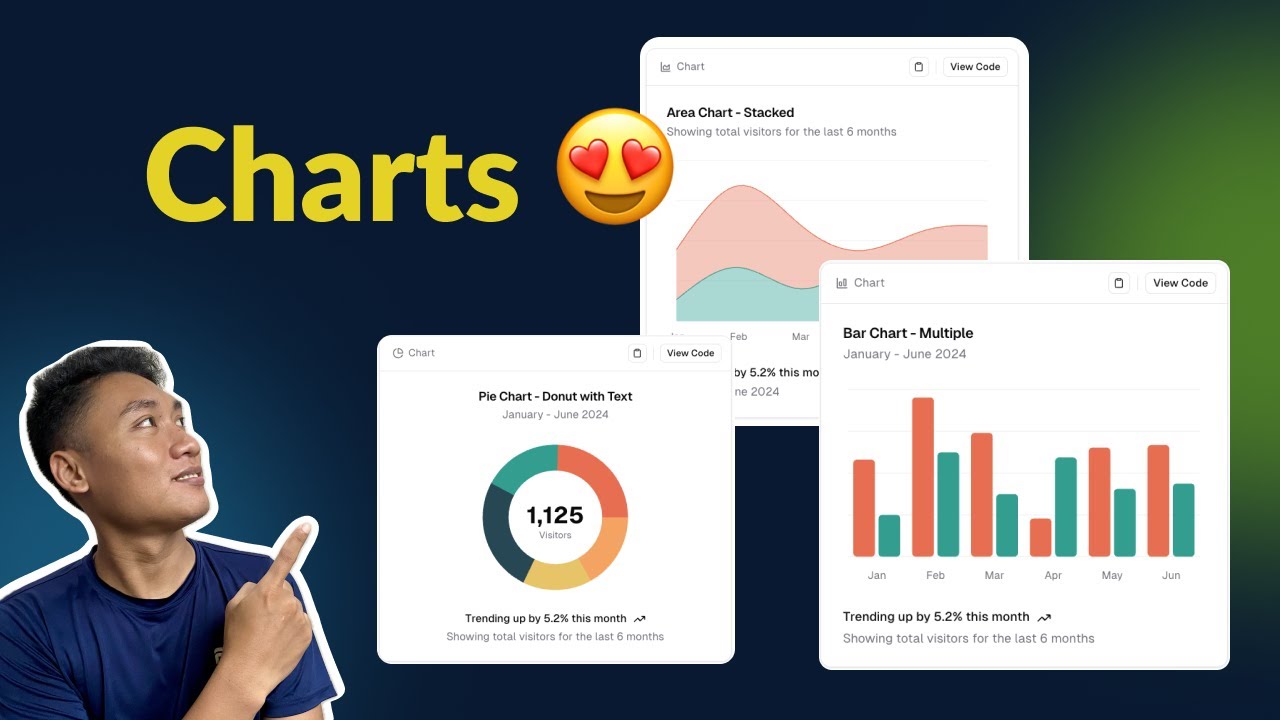 How to Use Charts in Shadcn UI - YouTube