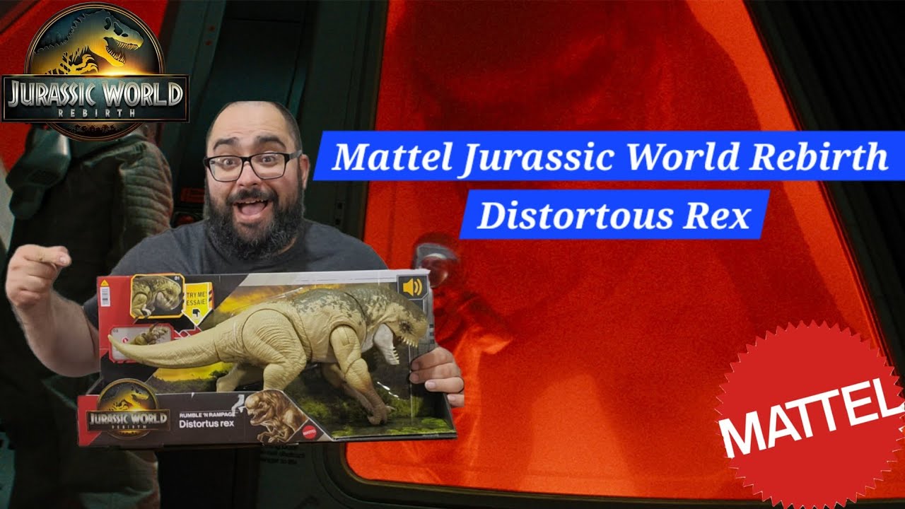 NEW MATTEL JURASSIC WORLD REBIRTH DISTORTUS REX UNBOXING & REVIEW ...