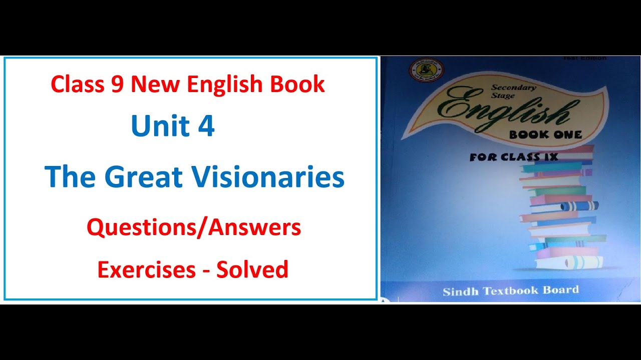 The Great Visionaries | Unit 4 | solved Question Answers | Exercises ...
