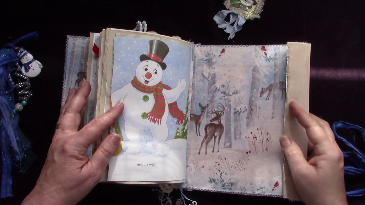 Christmas snowman journal - YouTube