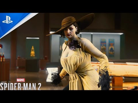 Marvel's Spider Man Lady Dimitrescu Mod With Super Powers First Look Gameplay 2023