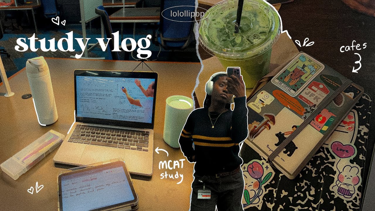 ★STUDY VLOG: studying for the mcat & managing research, cute cafes ...