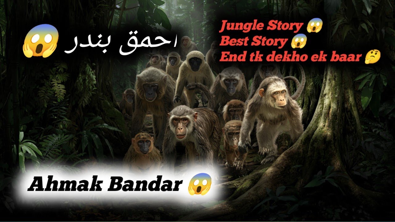 😱😱Ahmak Bandar//احمق بندر //😱Andhera jungle//Ek baar video end tk dekho ...