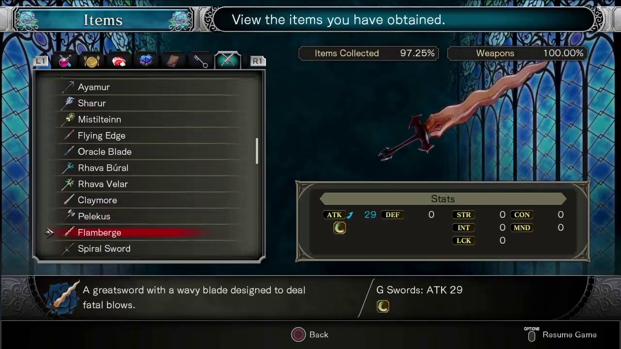 Bloodstained Ritual of the Night (Full Weapons List) - YouTube