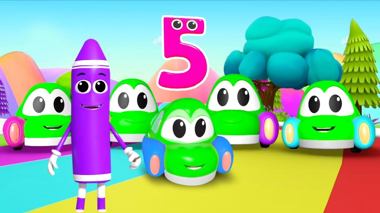 Five Little Cars, Nursery Rhymes and Vehicle Songs for Kids - YouTube