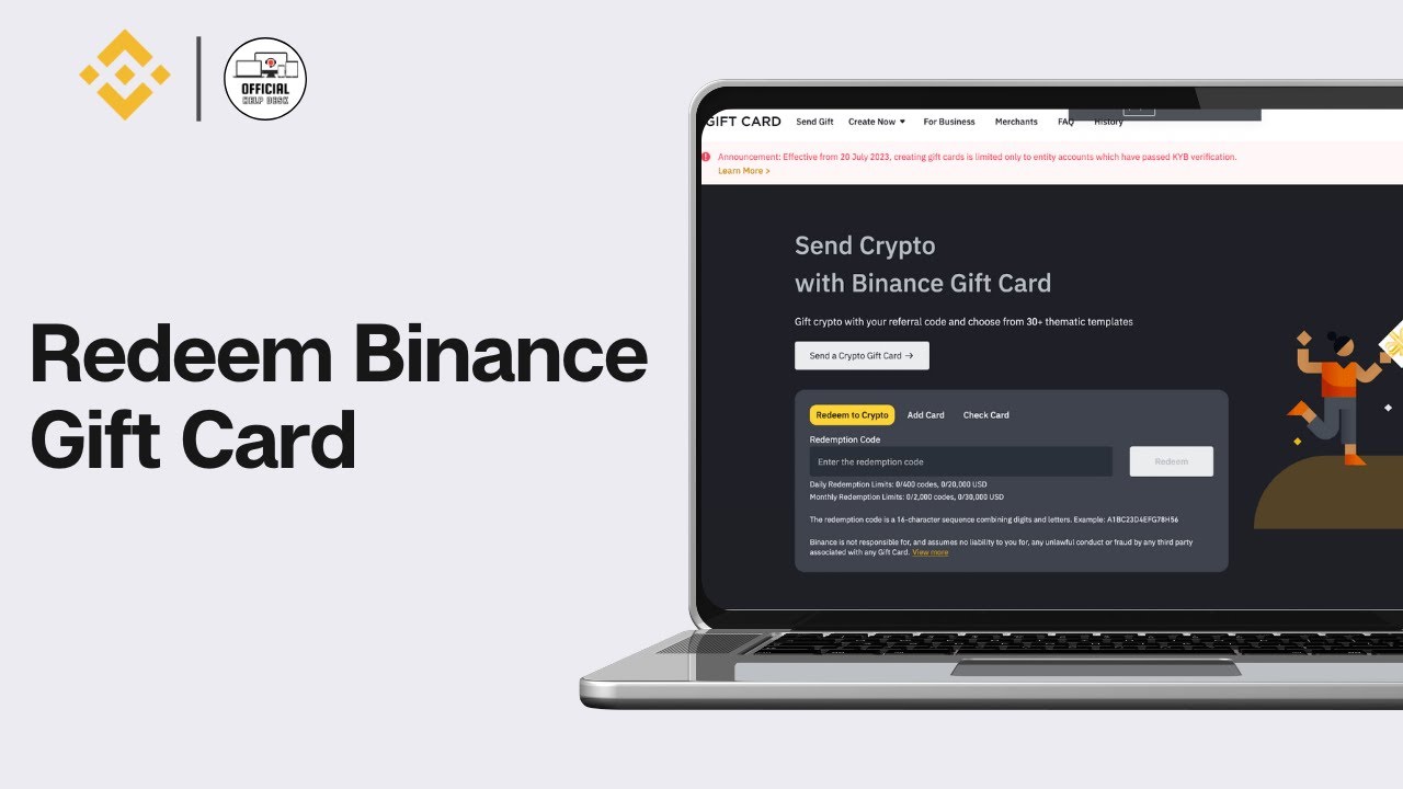 How To Redeem Binance Gift Card 2024 | Use Gift Card On Binance - YouTube