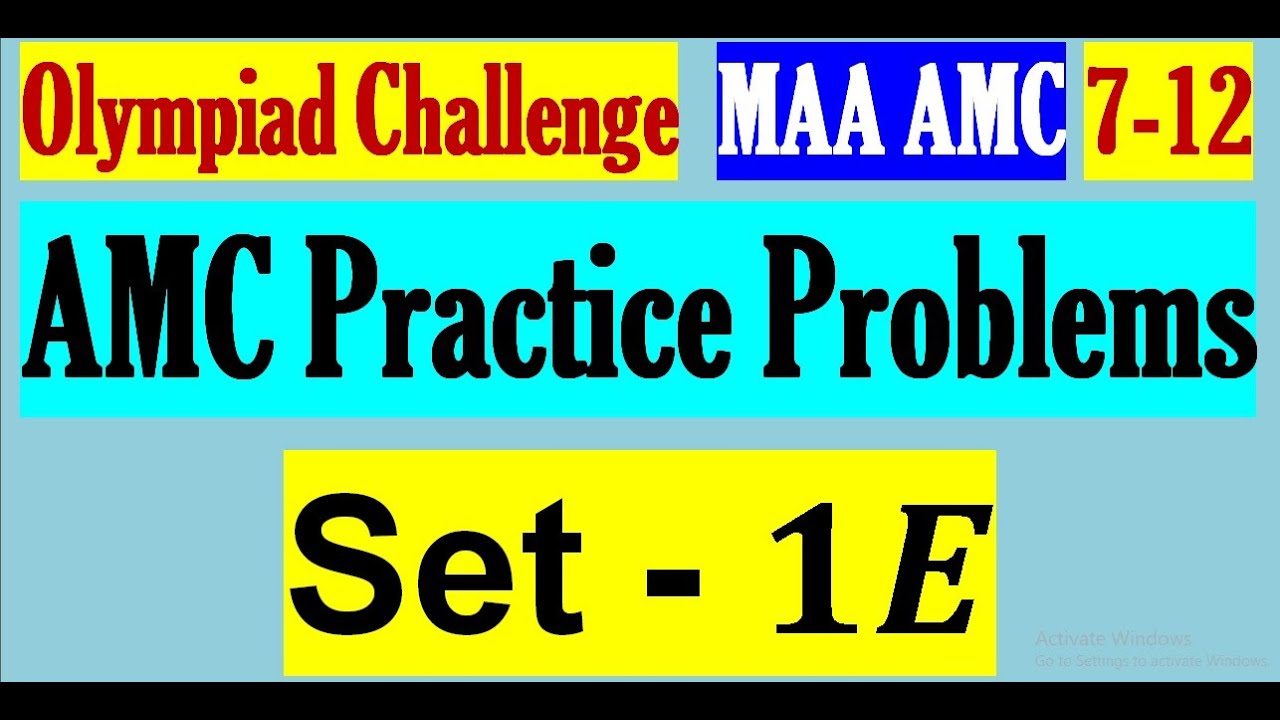 MAA's AMC - Practice Questions and solutions - Enhance your thinking ...