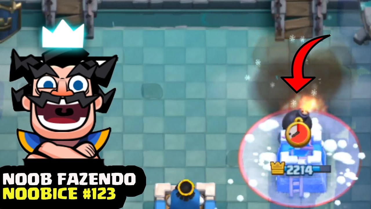 NOOB FAZENDO NOOBICE #123 - MOMENTOS ENGRAÇADOS NO CLASH ROYALE - YouTube
