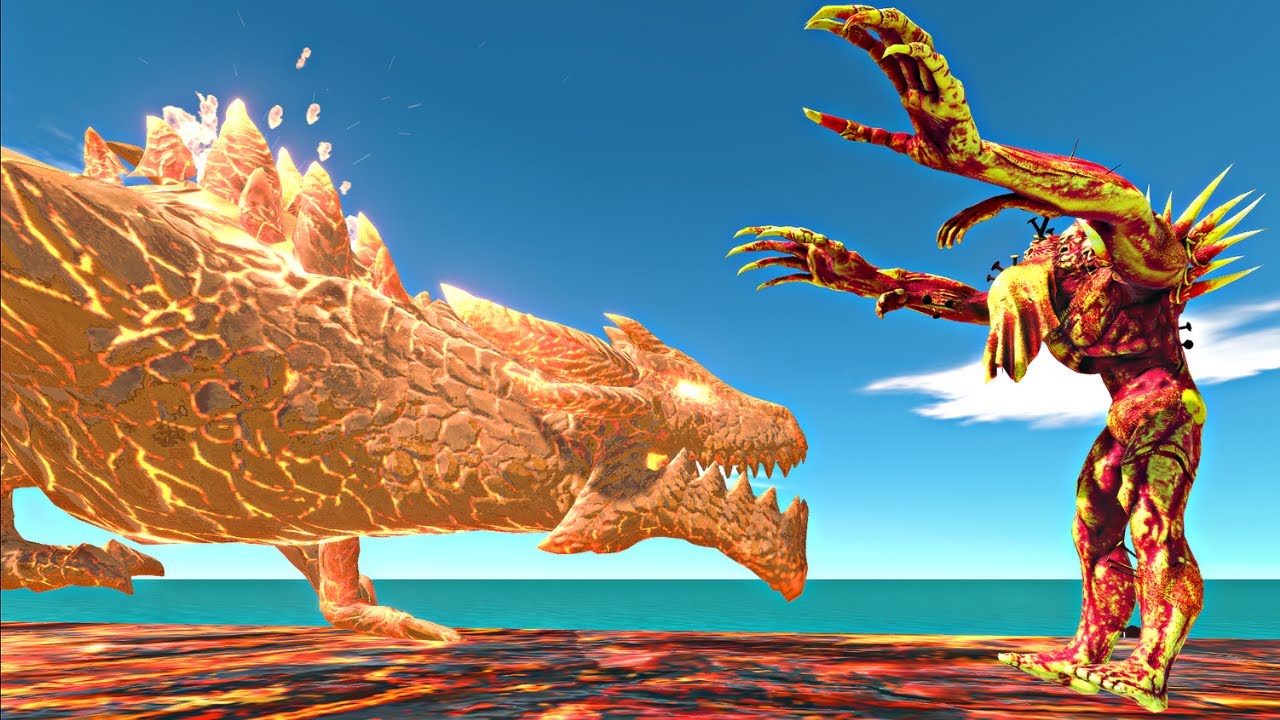 Magma Scourge vs Caramel Lava Dragon Team in Magma Arena - Animal ...